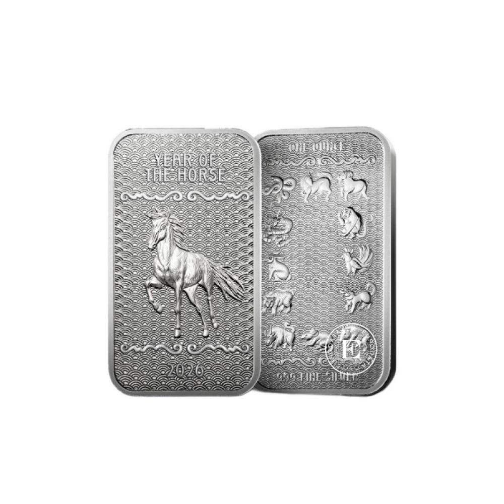 Sidabras : 1 oz (31.10 g) sidabro luitas Lunar - Arklio ...