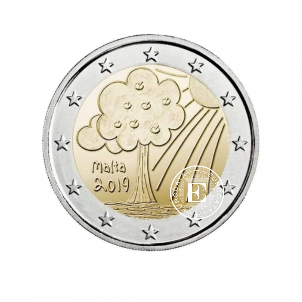 2 Eur moneta Gamta, Malta 2019